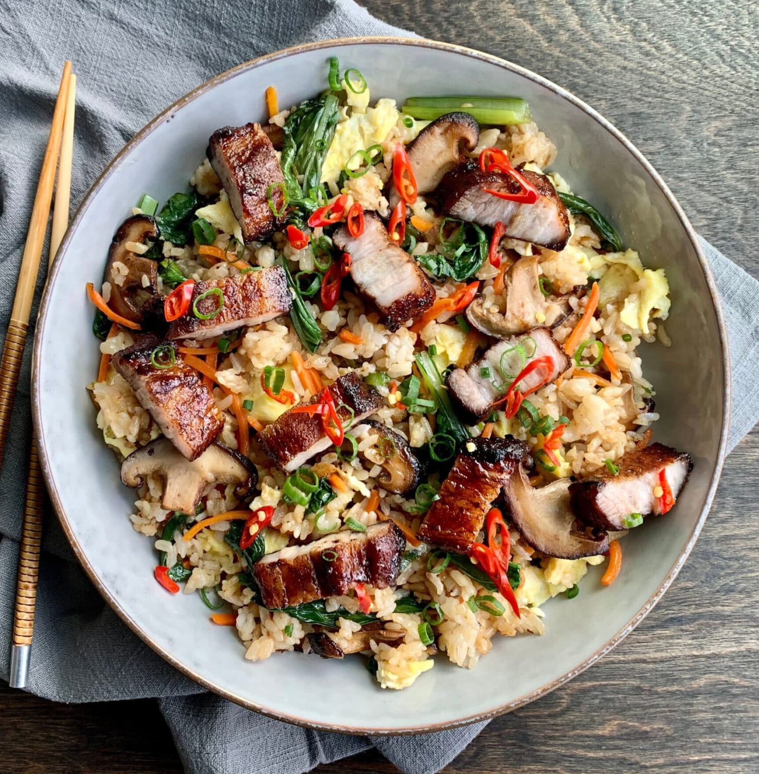 Pork Belly Fried Rice - EatFlavorly